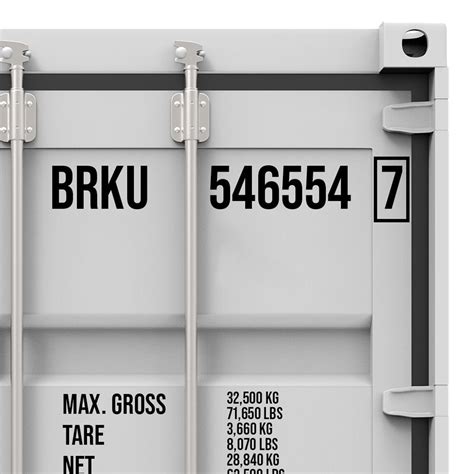 Custom Shipping Container Identification Bic Number Decal Sticker Truck Door Decals