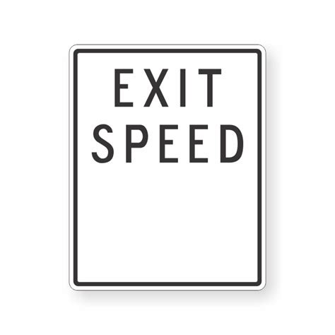 Exit Speed Sign Devco Consulting