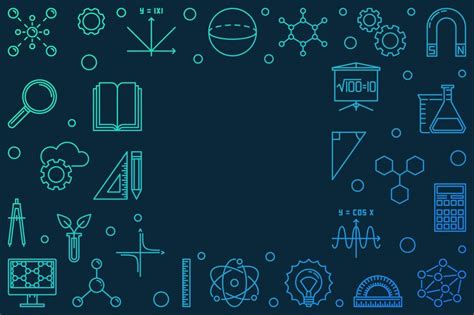 Premium Vector Science Technology Engineering And Math Colored Horizontal Frame