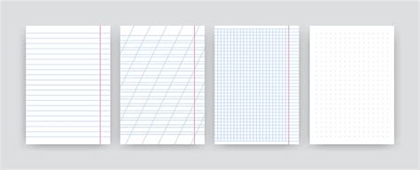 현실적인 사각형 줄 지어 노트 용지 빈 노트북 시트 학교 숙제 연습 메모에 대한 벡터 점 스케치 북 서류 공란에 대한 스톡 벡터 아트 및 기타 이미지 Istock