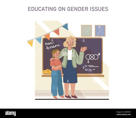 Educating On Gender Issues Concept A Nurturing Educational Scene Where Knowledge About Gender