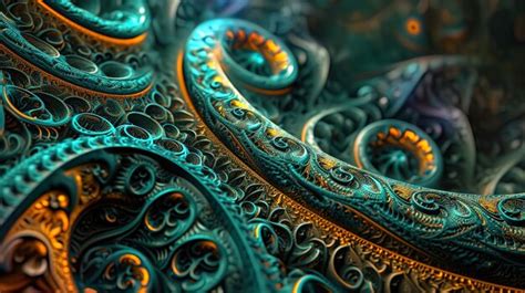 Modern Digital Patterns Intertwining Into Complex Structures On An Abstract Canvas Premium Ai