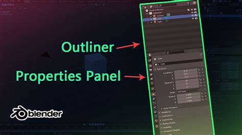 Outliner And Properties Panel In Blender 3d Wavehile Youtube