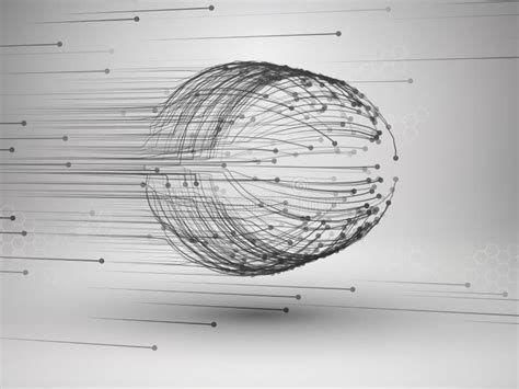 Sphere With Connected Lines And Dots Wireframe Mesh Motion Element Connection Concept