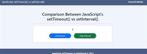 Difference Between The Javascripts Settimeout And Setinterval Functions Sourcecodester
