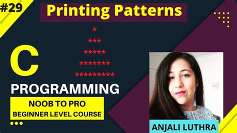L Printing Star Patterns In C Anjaliluthra Bca Btech Bsc Placement Programming Coding