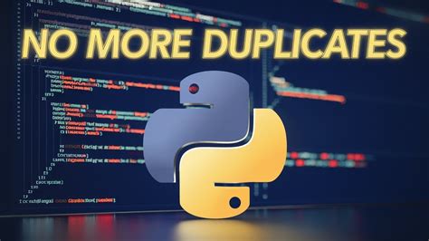 python program to remove duplicates from a list youtube