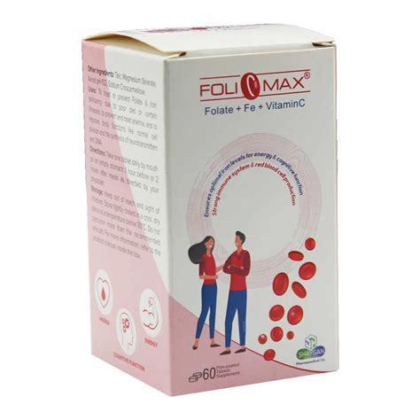 قرص روکش دار فولی مکس دارو افشان شایگان 60 عددی داروخانه دکتر کرمانی