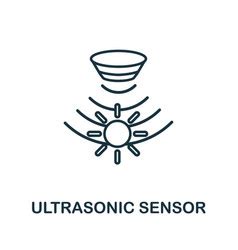 Ultrasonic Sensor Icon Simple Element From Vector Image