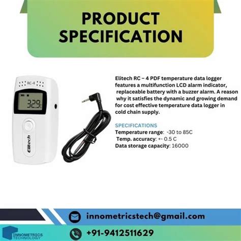 Elitech Data Logger RC At Rs Compact Data Loggers In Agra ID
