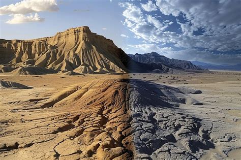 Comparing Desert Landform Evolution Ar Generative Ai Premium Ai Generated Image
