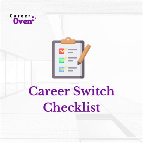 Career Switch Checklist • Career Oven