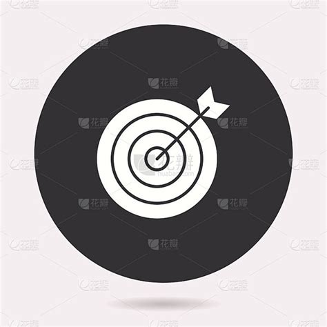 目标矢量图标。插图孤立。简单的象形图。