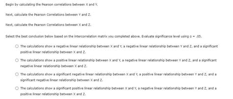 Solved Consider A Data Set Consisting Of Values For Three