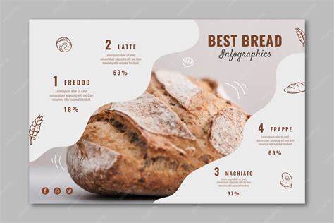 베이커리 손으로 그린 플랫 무료 벡터