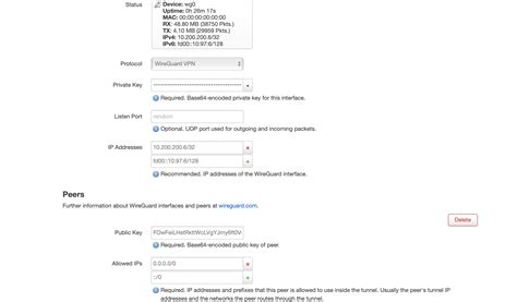 wireguard ipv6 not working network and wireless configuration