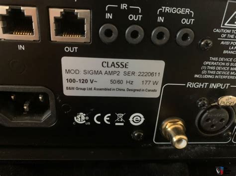 Classe Audio Sigma Amp2 For Sale Us Audio Mart