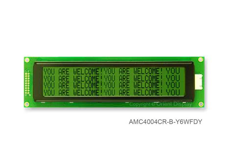X Character LCD Module AMC CR B Y WFDY Orient Display