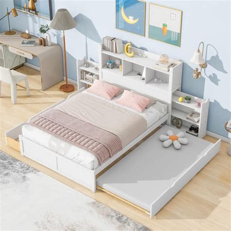 Full Size Bed With Pull Out Storage