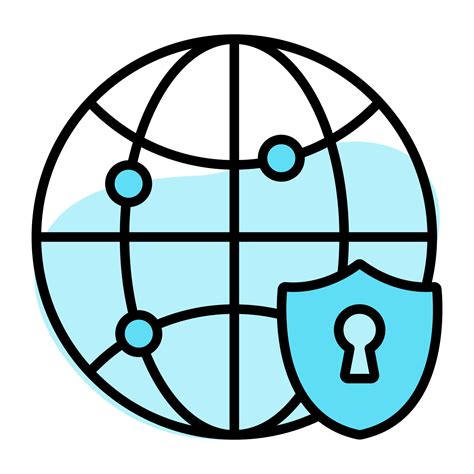 Safety Shield With Network Globe Denoting Vector Of Network Security