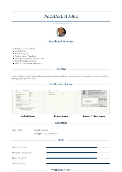 Summer Intern Resume Samples And Templates VisualCV