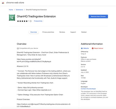 community member highlight dhanhq tradingview chrome extension v2 0 13