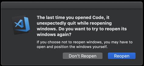 VSCode Reopening Error On Every Time Launch Issue Microsoft Vscode GitHub