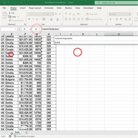 how to use countif function in excel 🤩 shorts youtube