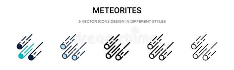 Meteorites Icon Vector Isolated On White Background Logo Concept Of Meteorites Sign On