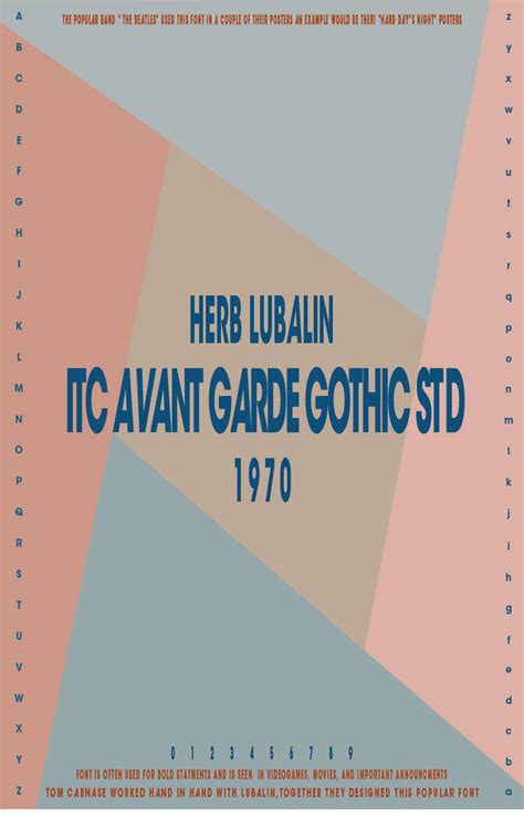 Itc Avant Garde Font Poster Behance