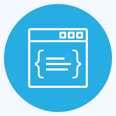 Code Icône Adapté Au Symbole De Programmation Style Yeux Bleus Conception Simple Modifiable