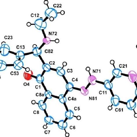 Ortep View Of 7 With The Atomic Numbering Scheme Adp Are Drawn At 40