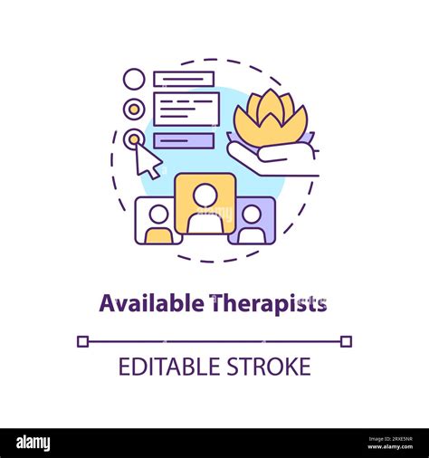 2d Available Therapists Linear Icon Concept Stock Vector Image And Art