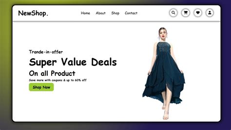 how to create a ecommerce website using html and css only tutorial html and css project for