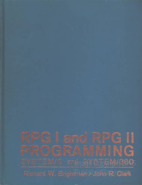 Jp Rpg I And Rpg Ii Programming System3 And System360 本