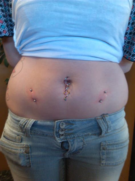 Fat Man Belly Button Piercing