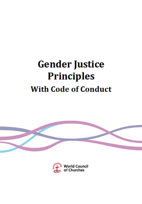 Gender Justice Principles With Code Of Conduct World Council Of Churches