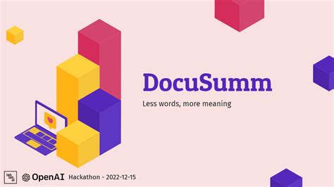 Ai App Docusumm For Openai Whisper Gpt3 Codex And Dall E 2