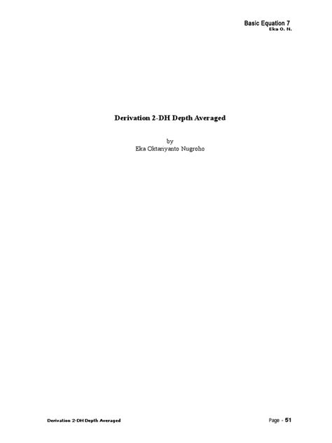 Derivation Hydrodynamic Equation Pdf Fluid Dynamics Chemical