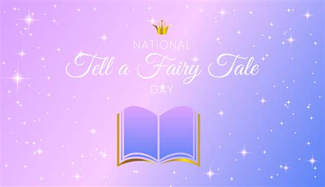 내셔널 텔 동화의 날 마법의 배경 일러스트 레이 션 보라색과 골드 크라운 개념에 대한 스톡 벡터 아트 및 기타 이미지 개념 개념과 주제 금색 Istock