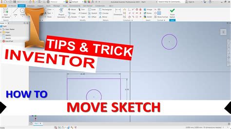 inventor how to move sketch youtube