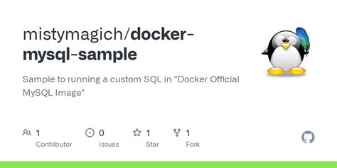 Github Mistymagich Docker Mysql Sample Sample To Running A Custom Sql In Docker Official