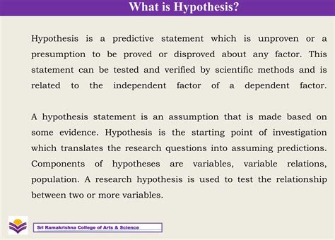 Hypothesis Meaning Types Sources And Functions Pptx Science