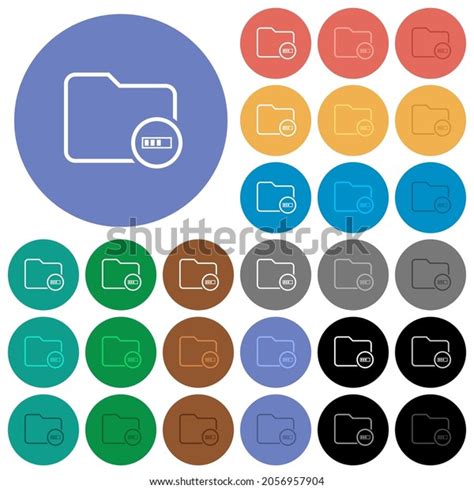 Directory Processing Outline Multi Colored Flat Stock Vector Royalty Free 2056957904