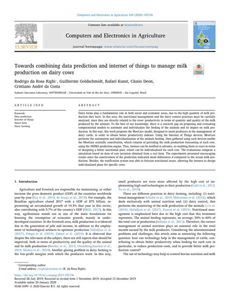 Towards Combining Data Prediction And Internet Of Things To Manage Milk