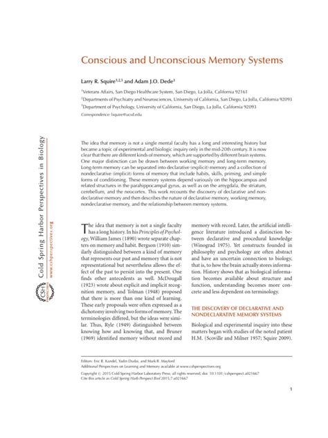 declarative y no declarative memory systems pdf memory hippocampus