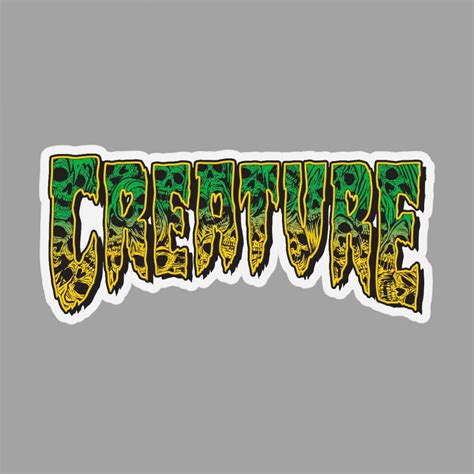 Creature Skateboards Catacomb Skateboard Sticker Green 625 X 283