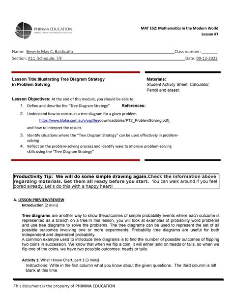 Mat 152 Sas 7 2324 Mathematics In The Modern World Lesson Name Beverly May C Baldicaño