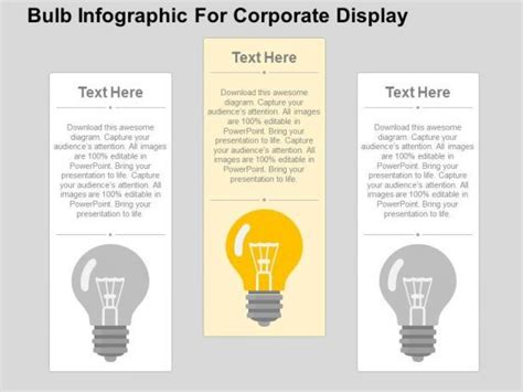 Bulb Infogarphic For Corporate Display Powerpoint Template
