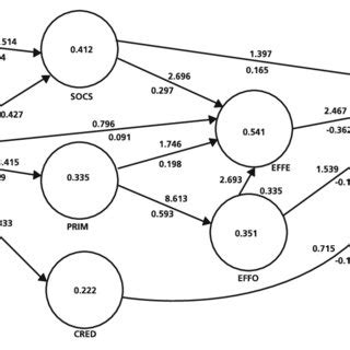 The Research Model With The Results Of The PLS SEM Analysis Download Scientific Diagram